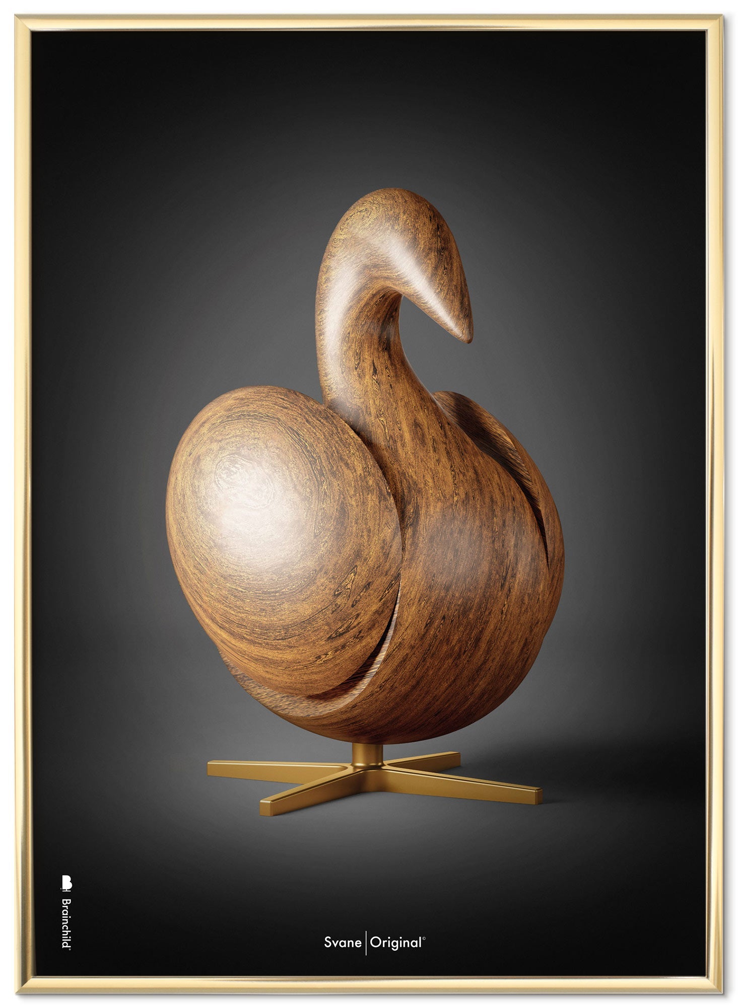 Brainchild – Poster – Klassisk – Svart – Svan Figur – BrainchildPosters.se