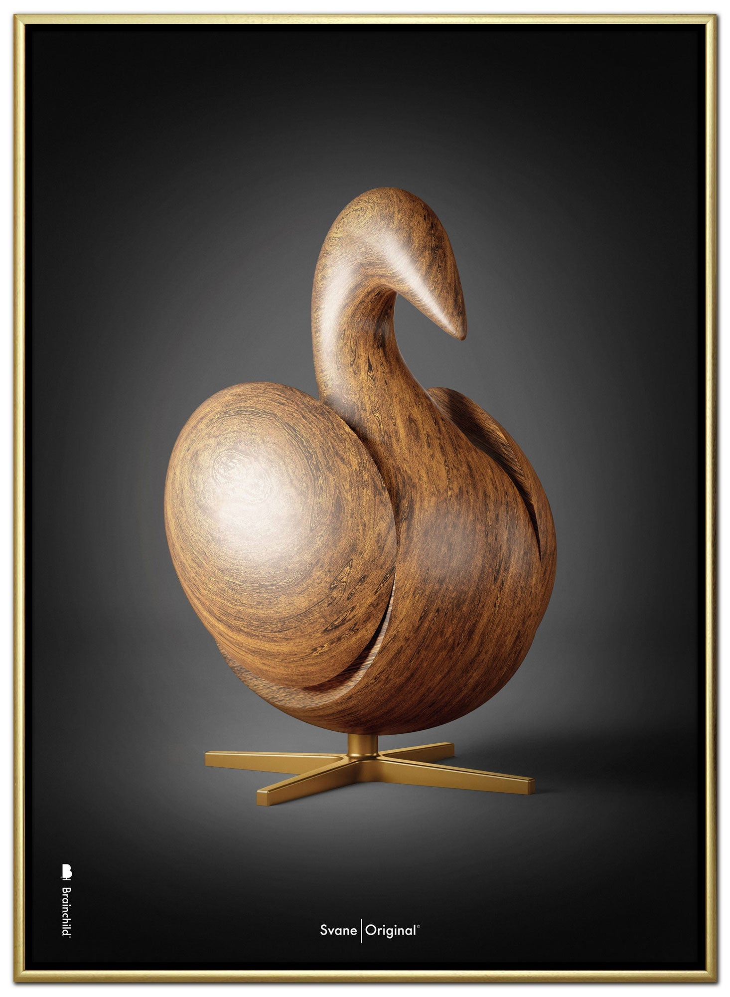 Brainchild – Canvastryck – Classic – Svart – Svan Figuren ...